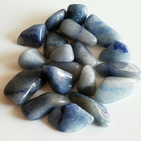 Tree Of Life Gems | Office | 2 Lb Tumbled Blue Quartz Gemstone Crystals ...